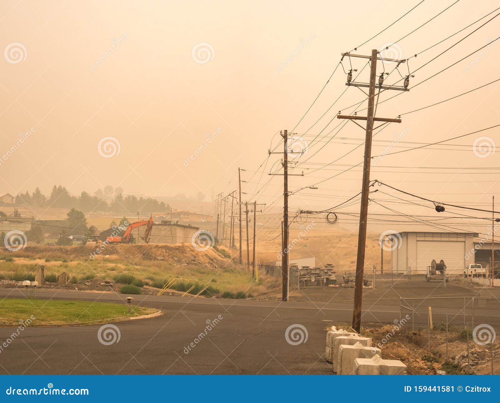 Low Visibility from Fire Pollution Stock Image - Image of global ...