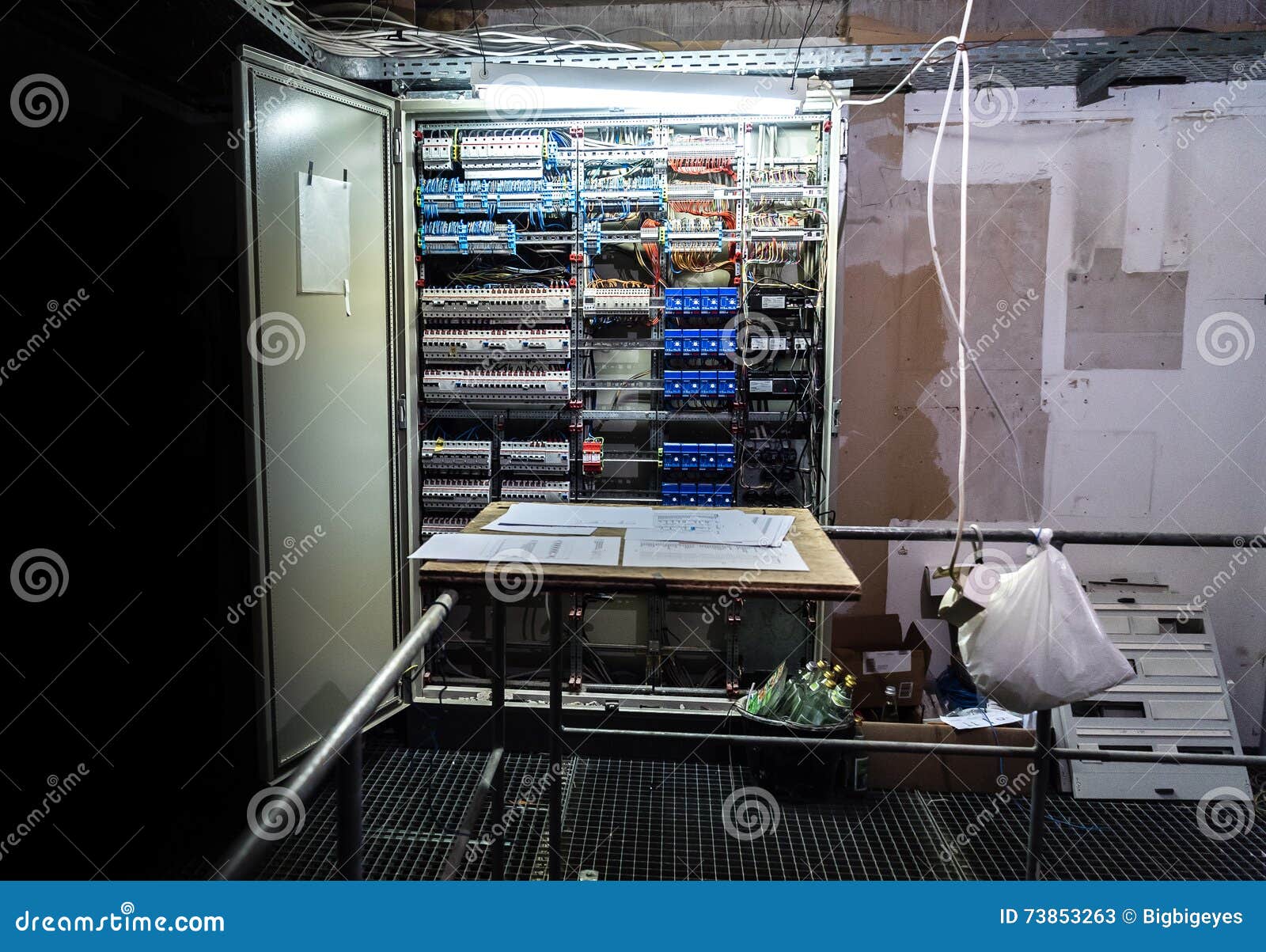 Low-voltage Cabinet. Uninterrupted Power Stock Image - Image of busbar ...