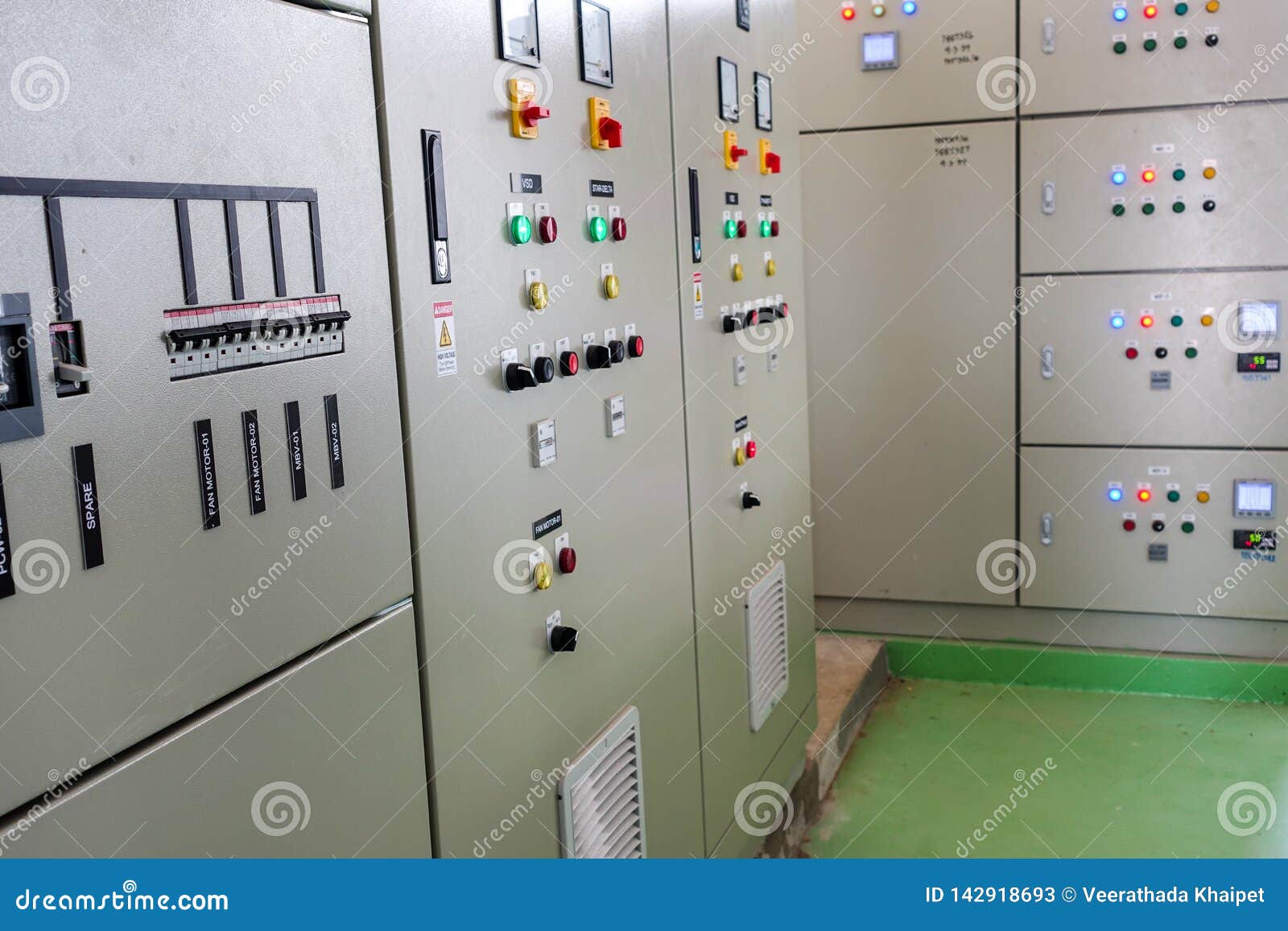 Low-voltage Cabinet in a Water Treatment Plant Stock Image - Image of ...