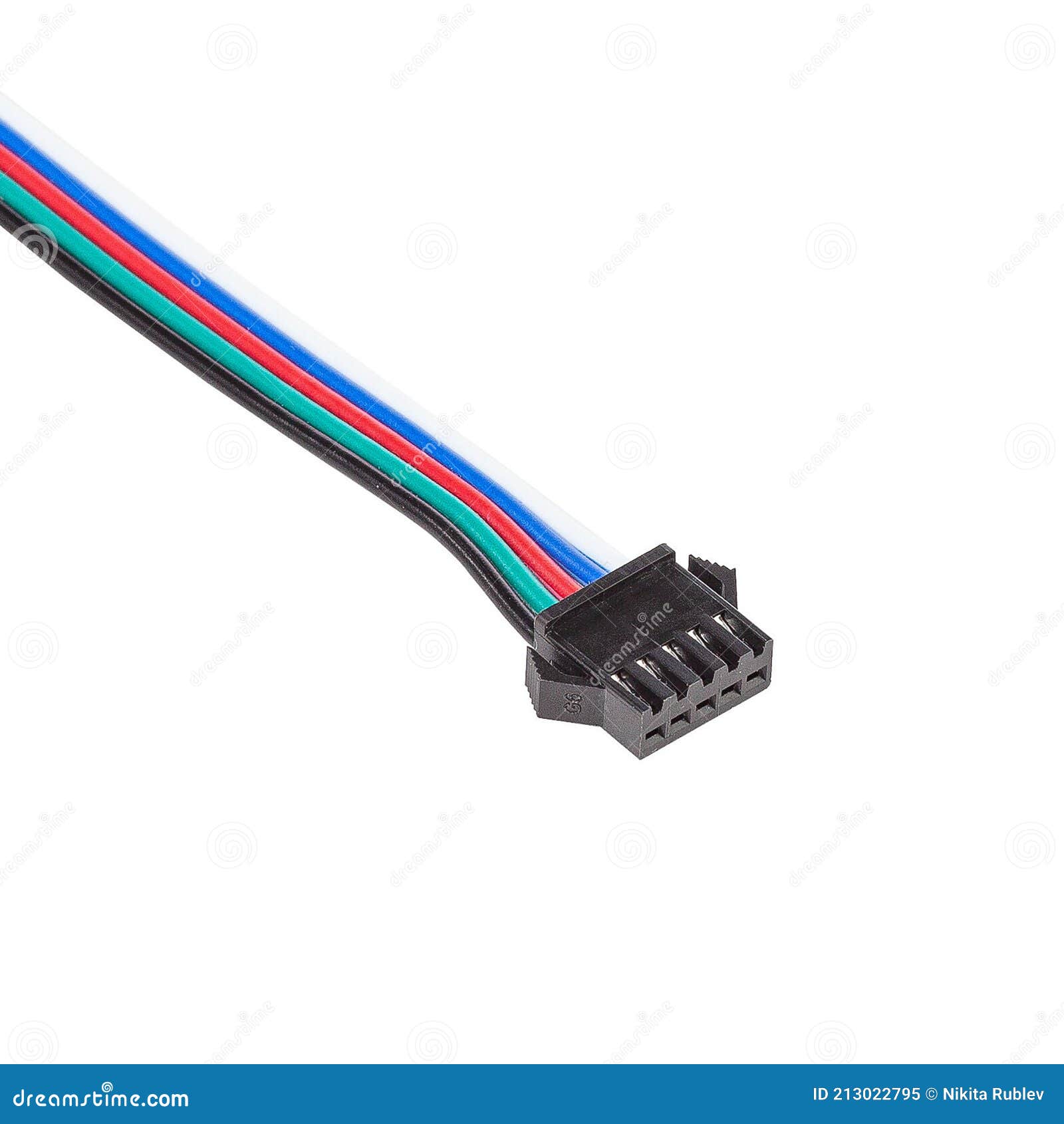 Low Voltage Power Connector Isolated on White Baclground Stock Image ...