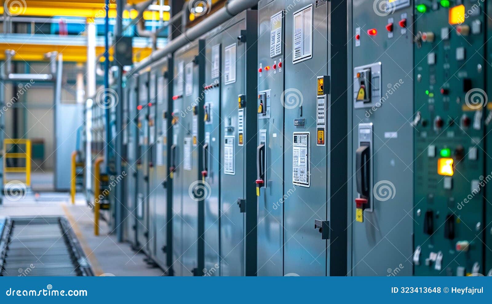 Low Voltage Switchgear At Power Plant With Electric Distribution ...