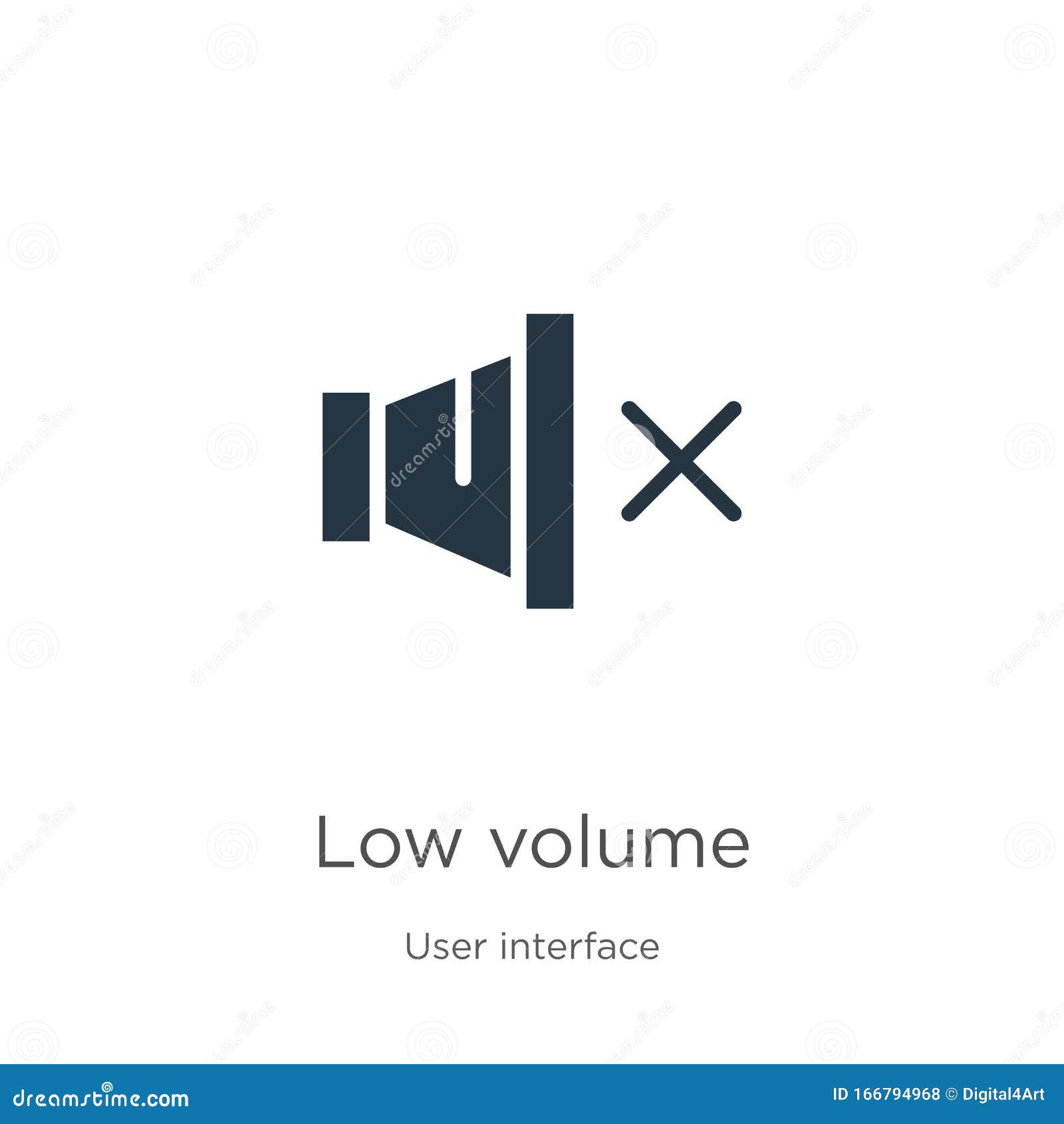 Low Volume Icon Vector. Trendy Flat Low Volume Icon from User Interface ...