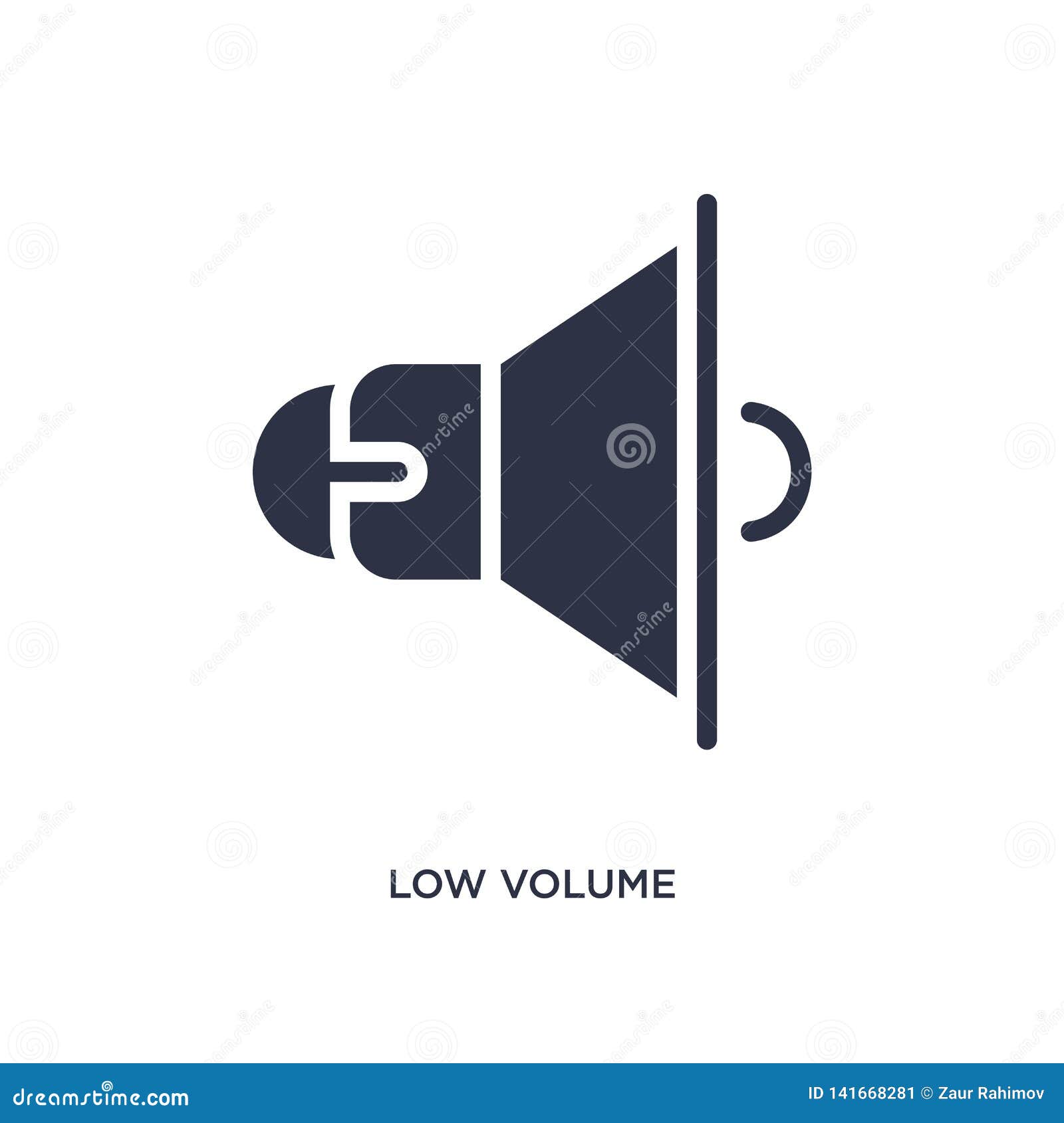 Low Volume Icon on White Background. Simple Element Illustration from ...