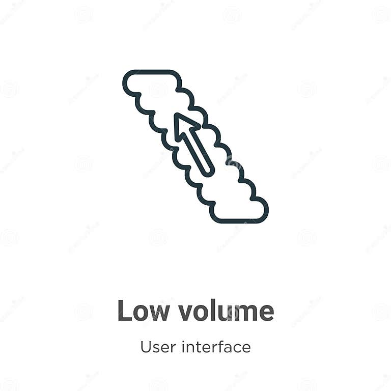 Low Volume Outline Vector Icon. Thin Line Black Low Volume Icon, Flat ...