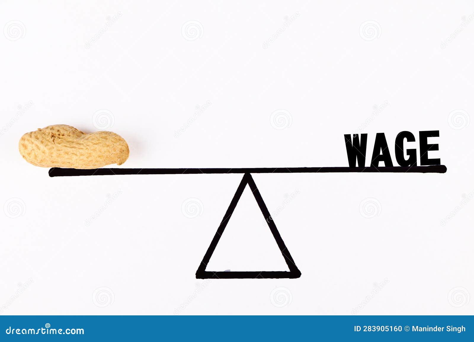 Low Wage Concept with Peanuts. Stock Photo - Image of electric ...