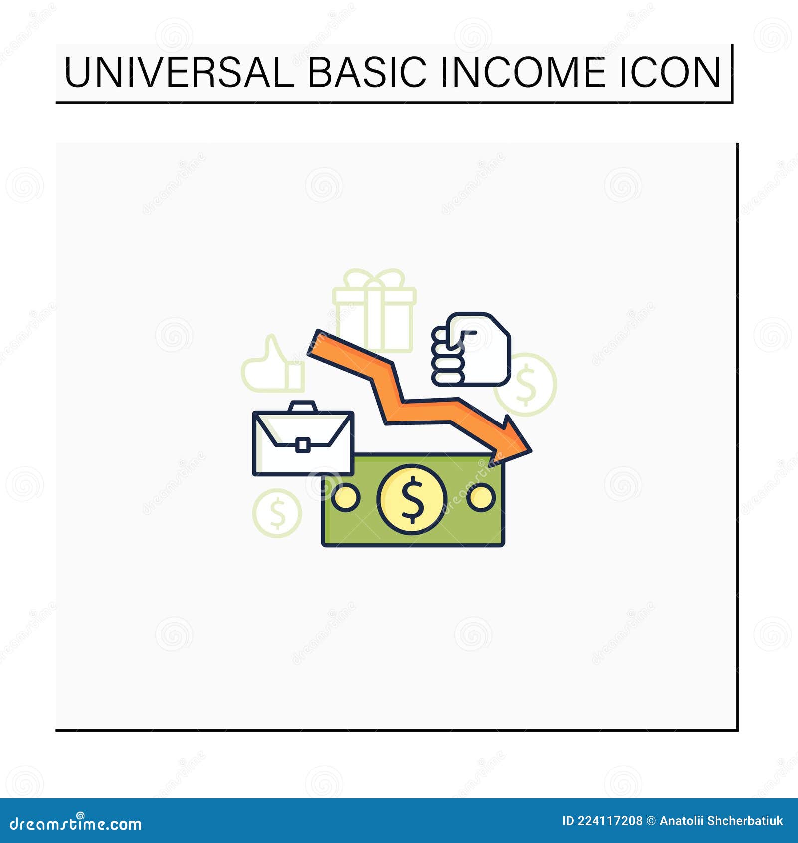 Low wages color icon stock vector. Illustration of annual - 224117208