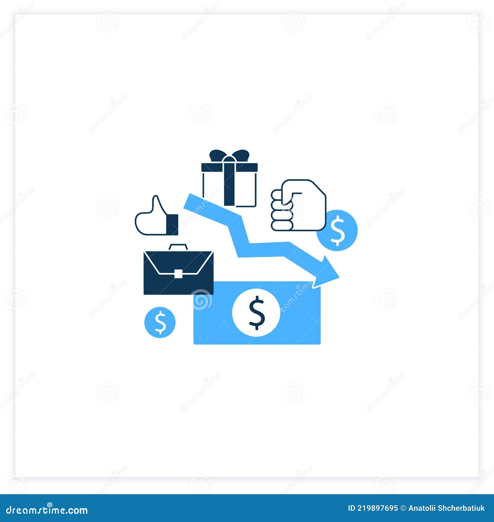 Low wages flat icon stock vector. Illustration of program - 219897695