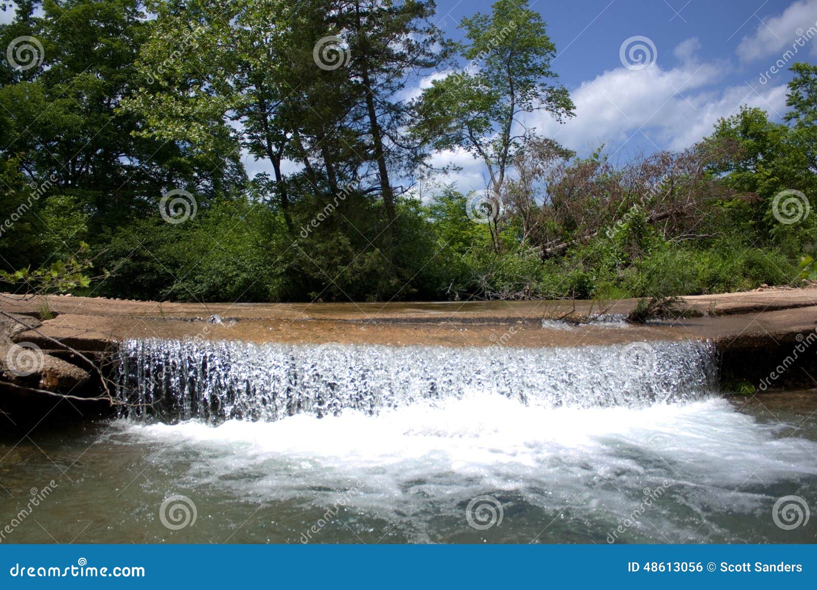 Low Water Bridge stock photo. Image of trees, clouds - 48613056