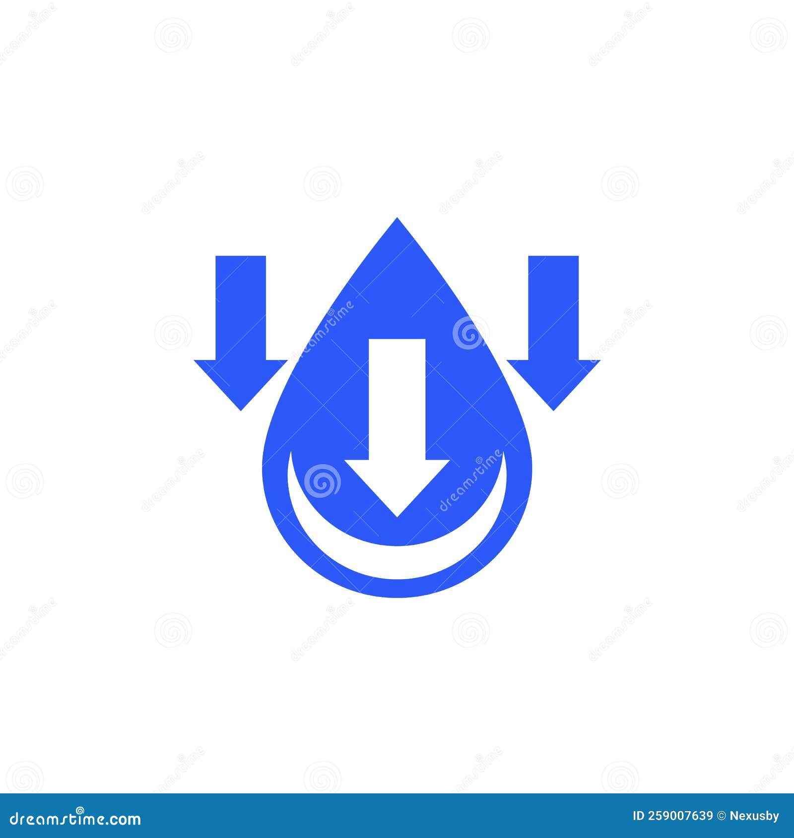 Low Water Level Icon with Arrows, Vector Sign Stock Vector ...