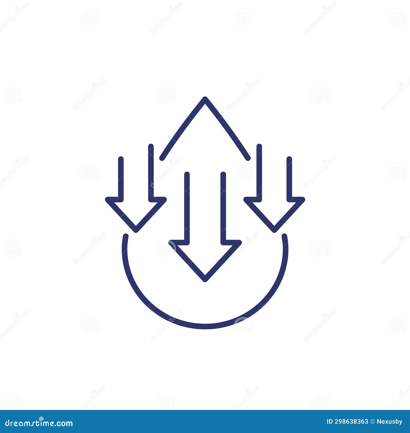 Low Water Level Icon, Line Vector Stock Vector - Illustration of vector ...