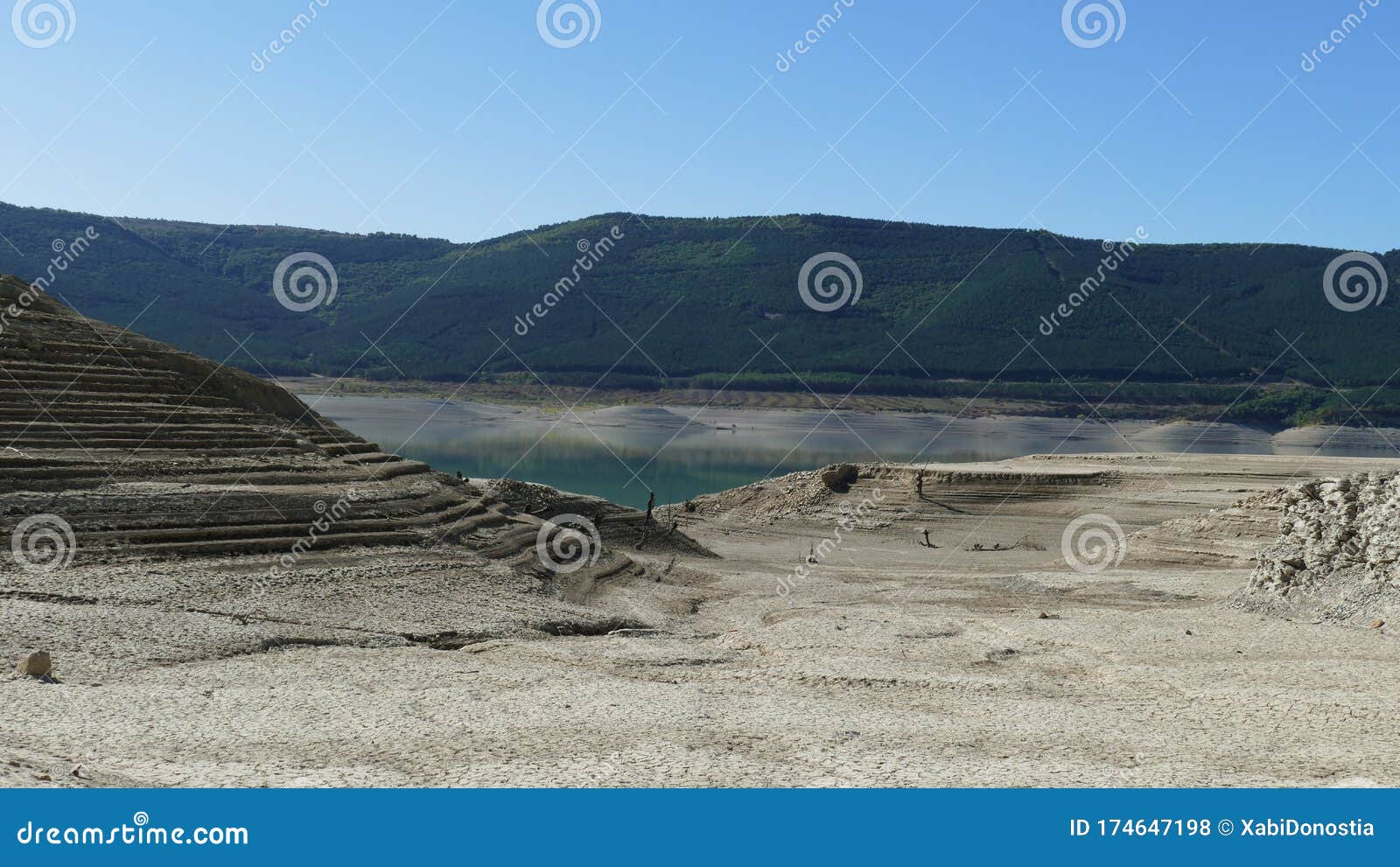 Low Water Level of the Yesa Reservoir in Navarre Stock Photo - Image of ...