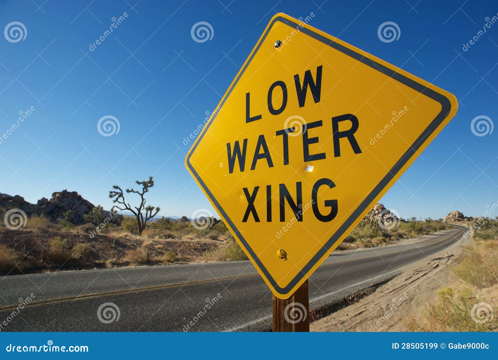 Low Water Xing Sign stock image. Image of california - 28505199