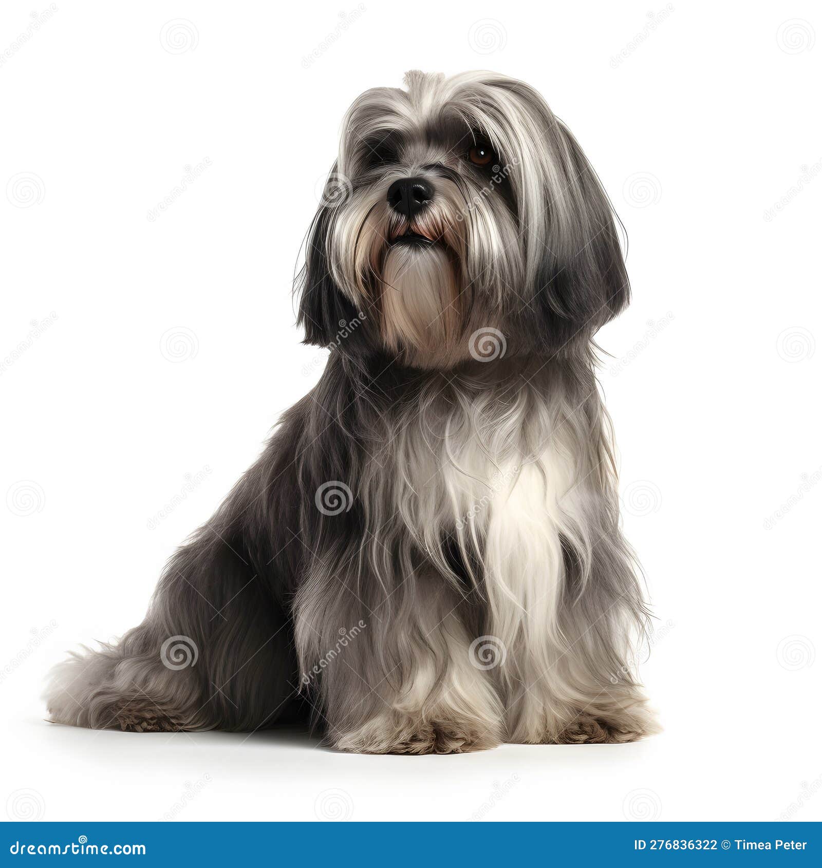 Lowchen Breed Dog Isolated on White Background Stock Photo - Image of ...