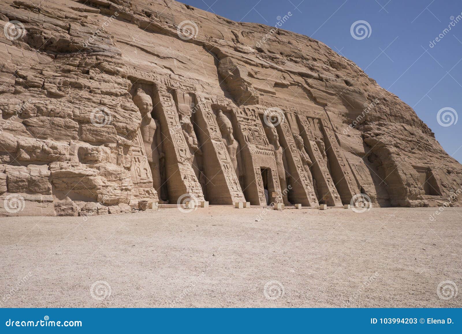 Panoramic View of the Small Temple of Hathor & Nefertari in Abu Simbel ...