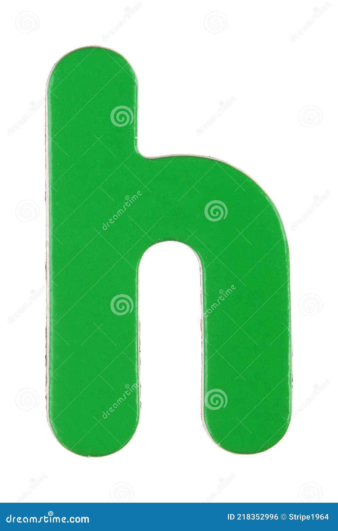 Lower Case H Magnetic Letter on White with Clipping Path Stock Photo ...
