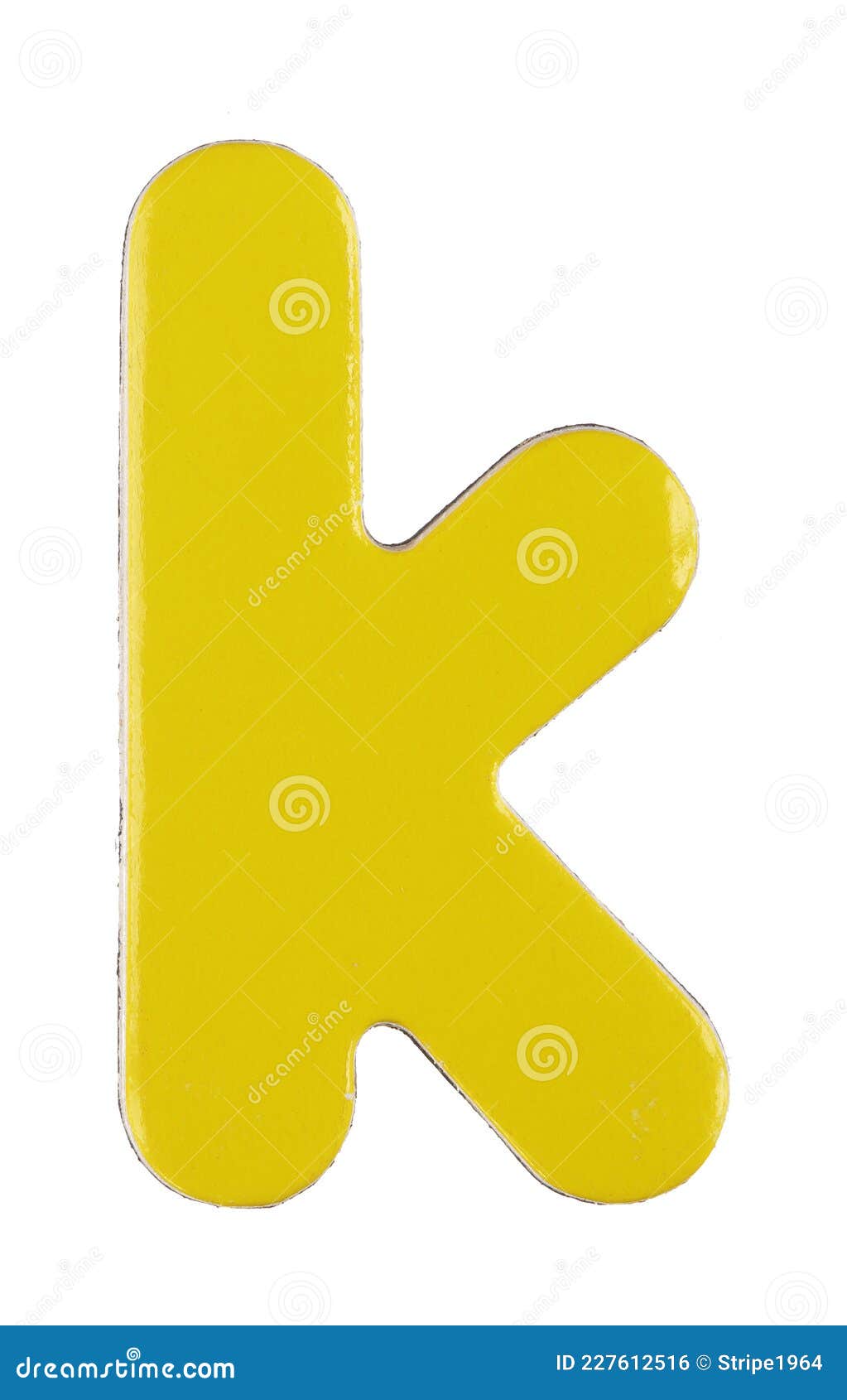 Lower Case K Magnetic Letter on White with Clipping Path Stock Photo ...
