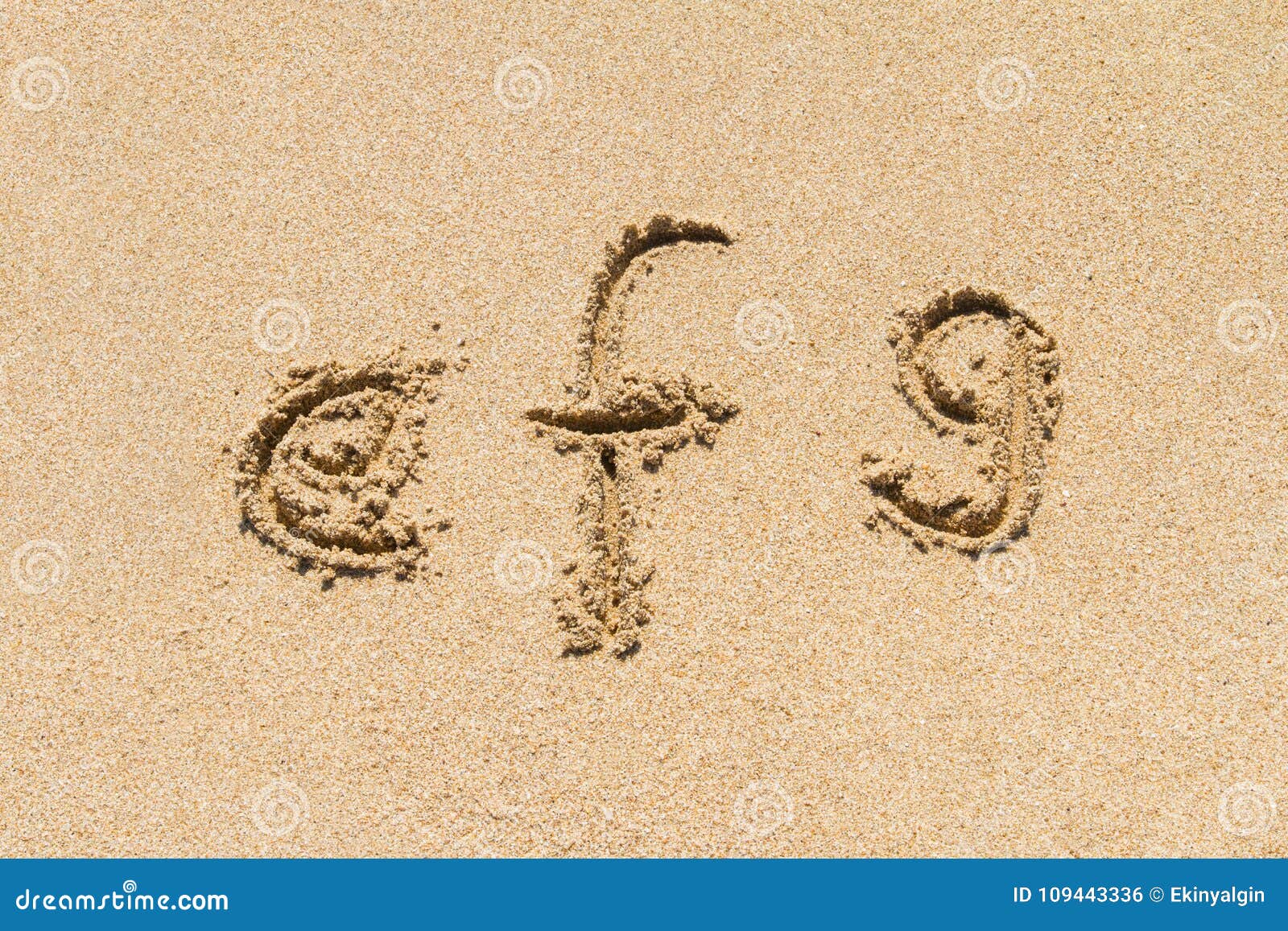 Lower Case Letters of Alphabet on Sand Stock Photo - Image of summer ...