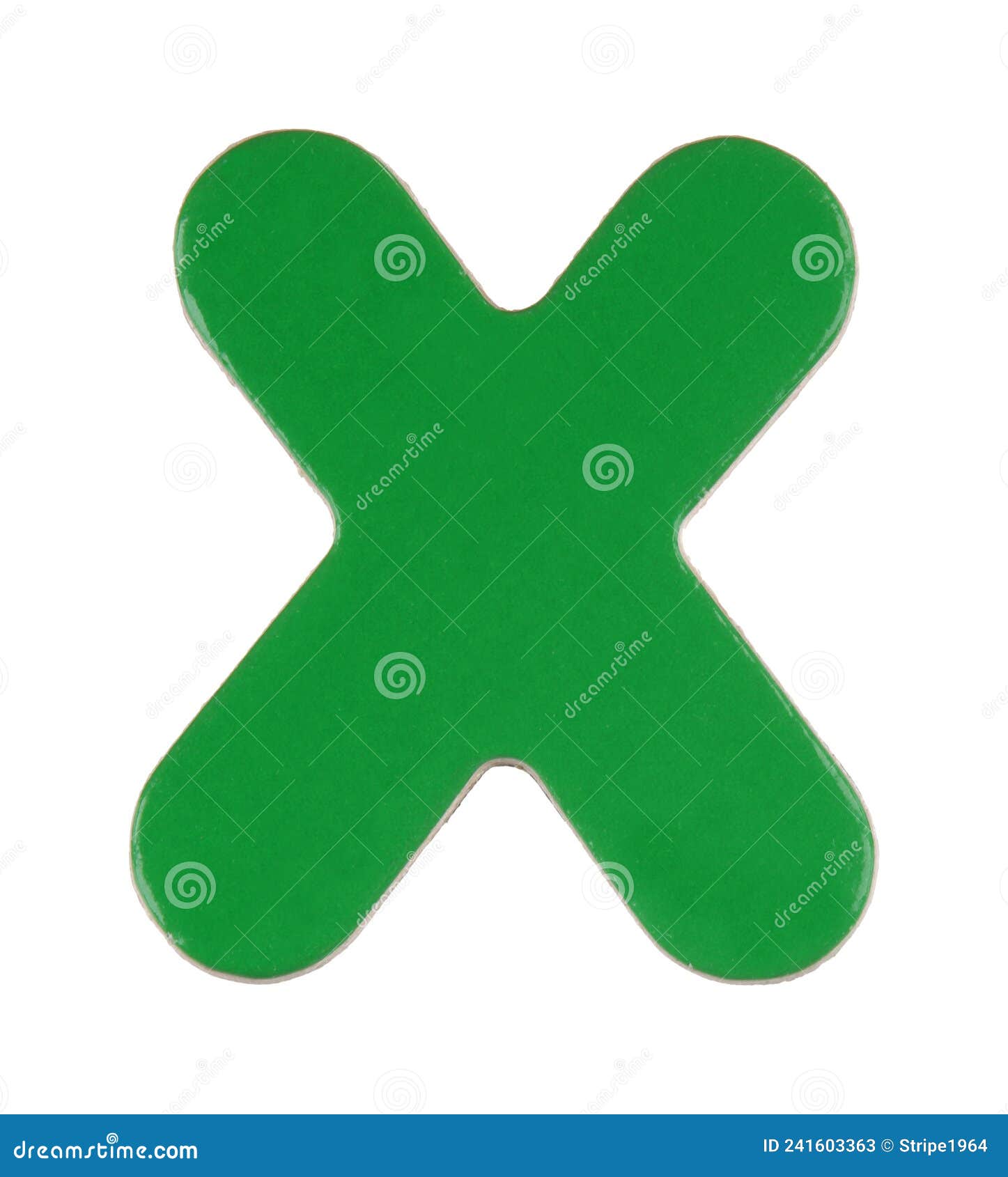 Lower Case X Magnetic Letter on White with Clipping Path Stock Image ...