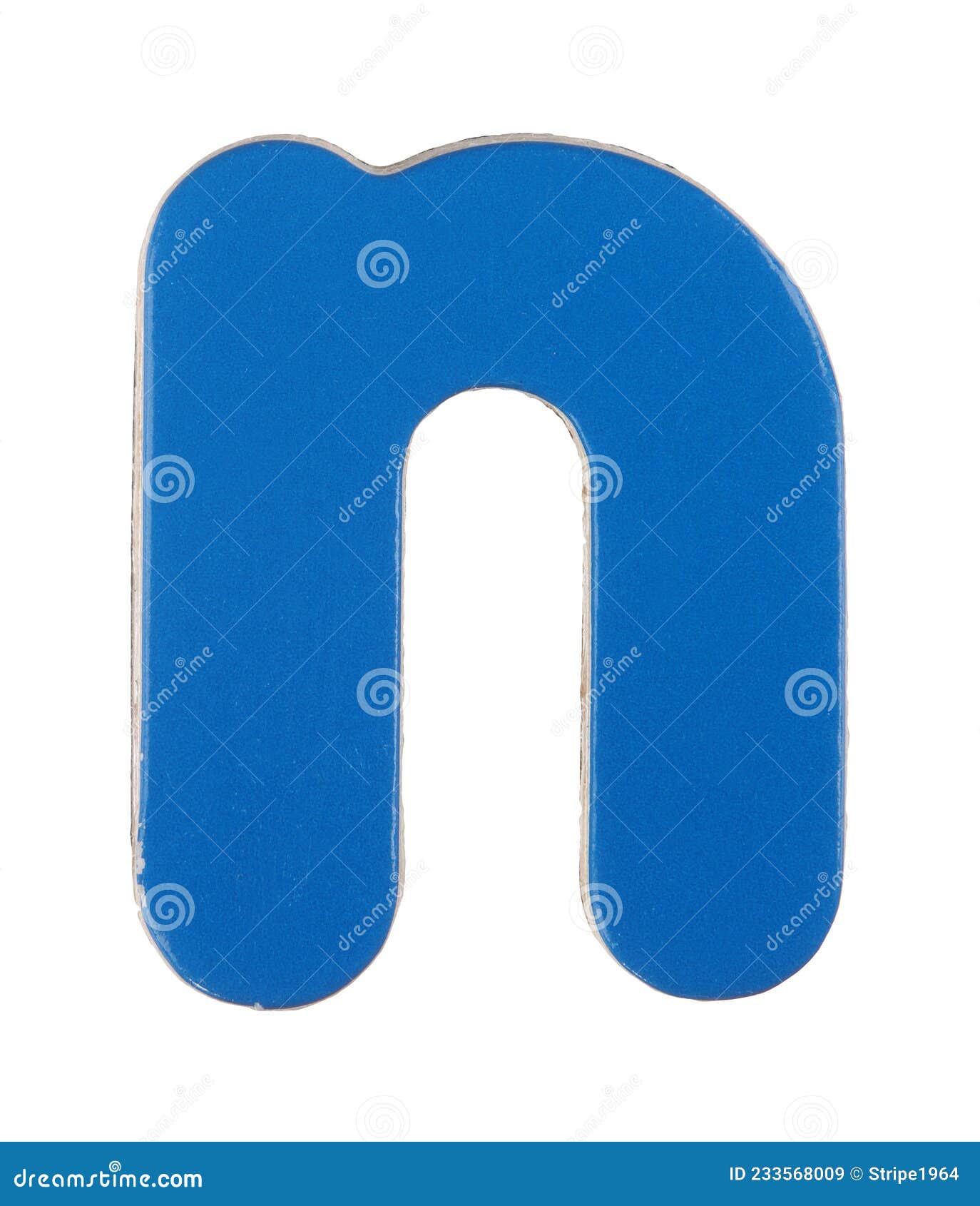A Lower Case N Magnetic Letter on White with Clipping Path Stock Image ...