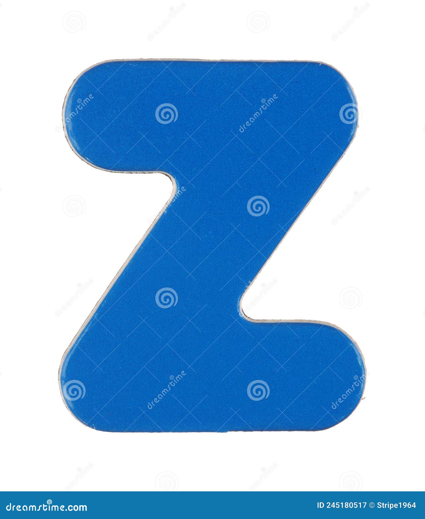 Lower Case Z Magnetic Letter on White with Clipping Path Stock Image ...