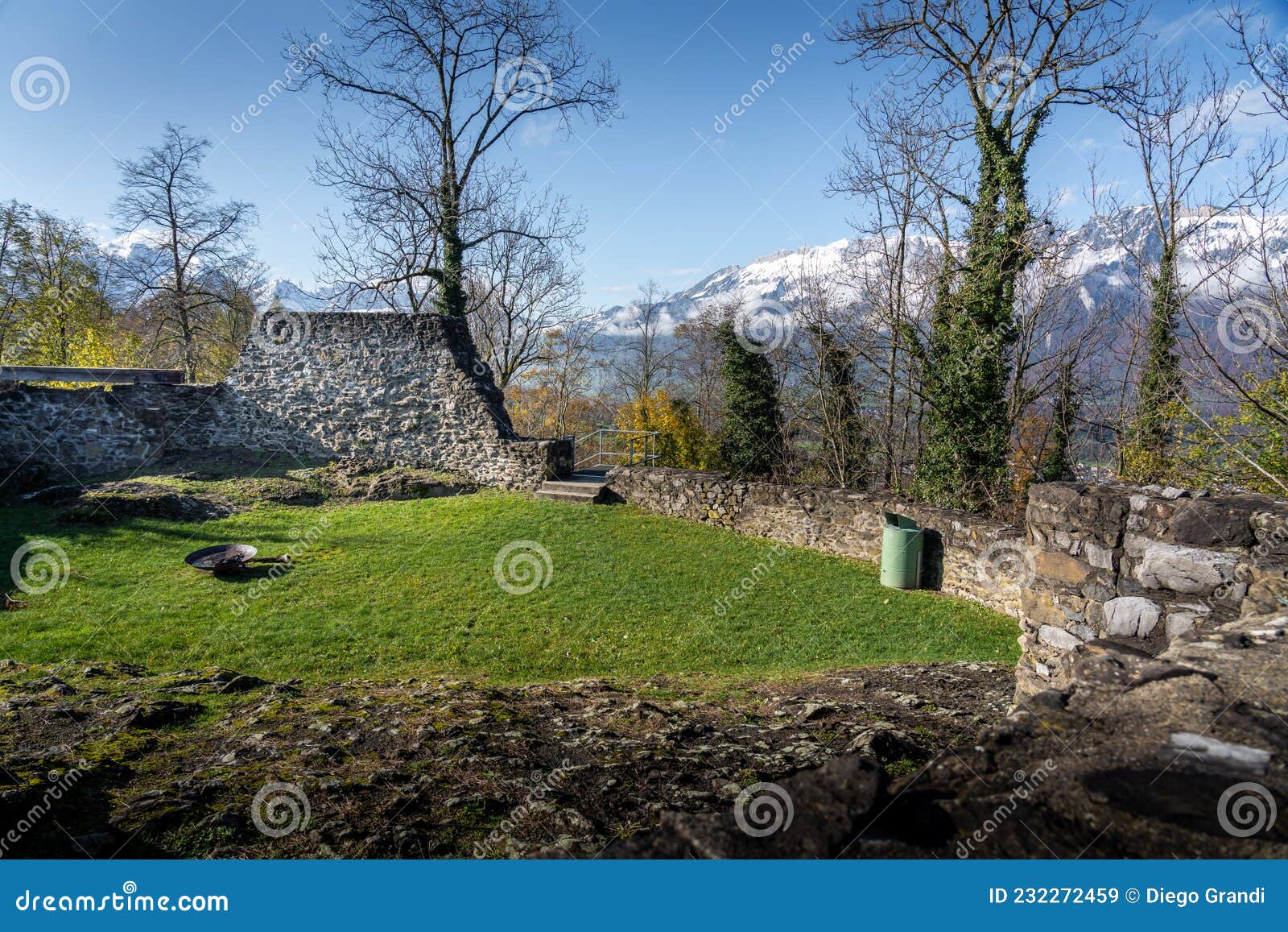 Lower Castle Ruins Untere Burg - Schellenberg, Liechtenstein Stock ...