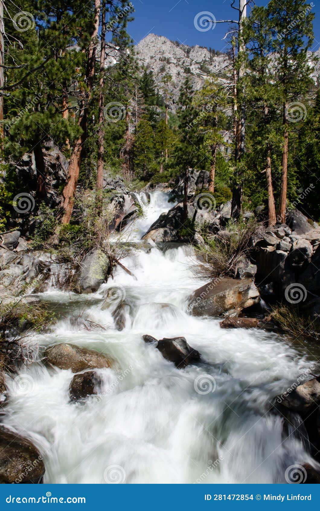 LOWER EAGLE FALLS SOUTH LAKE TAHOE Stock Photo - Image of forest, water ...