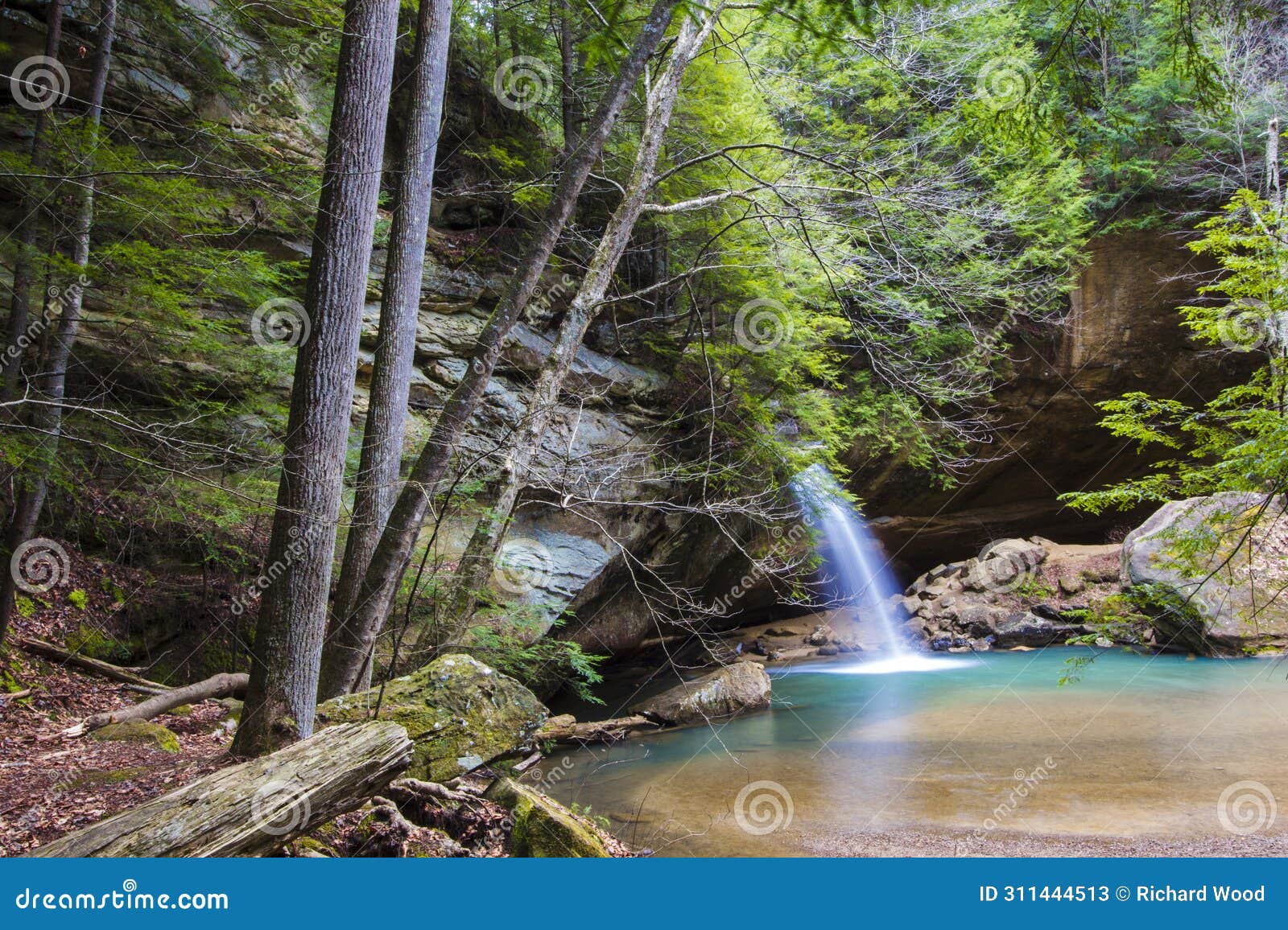 Lower Falls, Old Man S Cave, Hocking Hills State Park, Ohio Stock Image ...