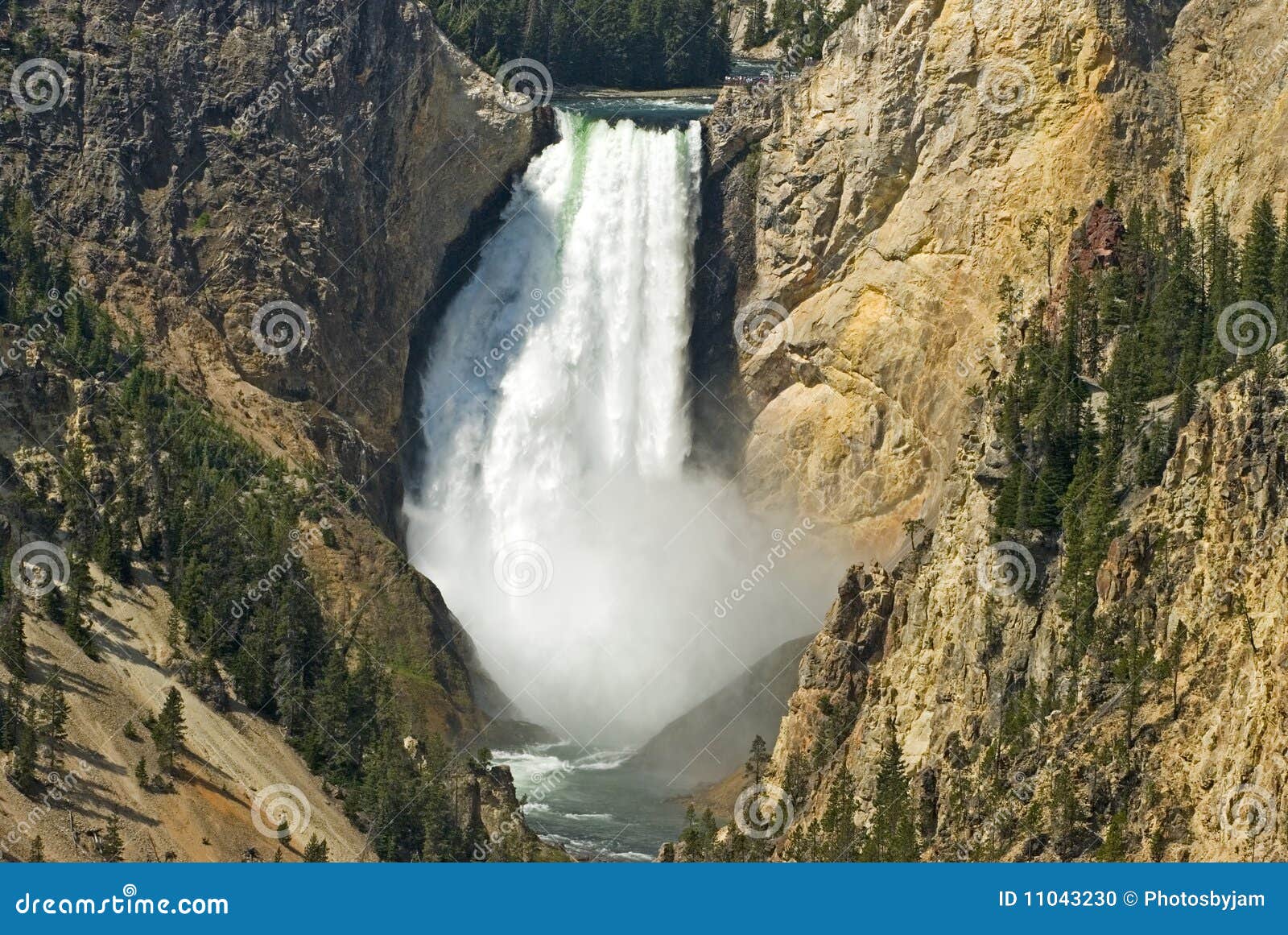 Lower Falls Yellowstone National Park Stock Photo - Image of rocky ...