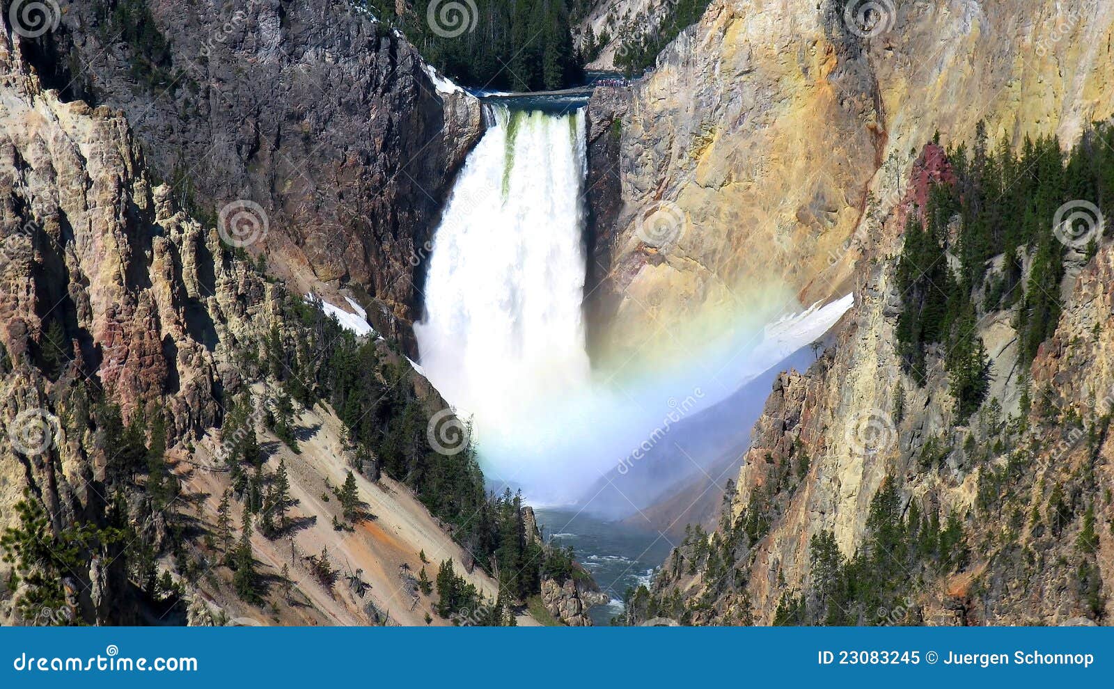 Lower Falls, Yellowstone National Park, USA Stock Image - Image of ...