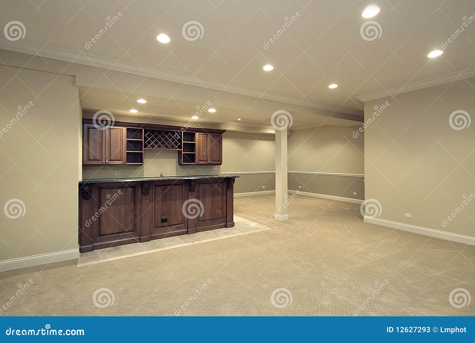 Lower Level Basement New Construction Stock Image - Image of ...