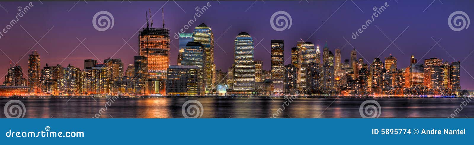 Lower Manhattan in HDR stock photo. Image of united, illuminated - 5895774