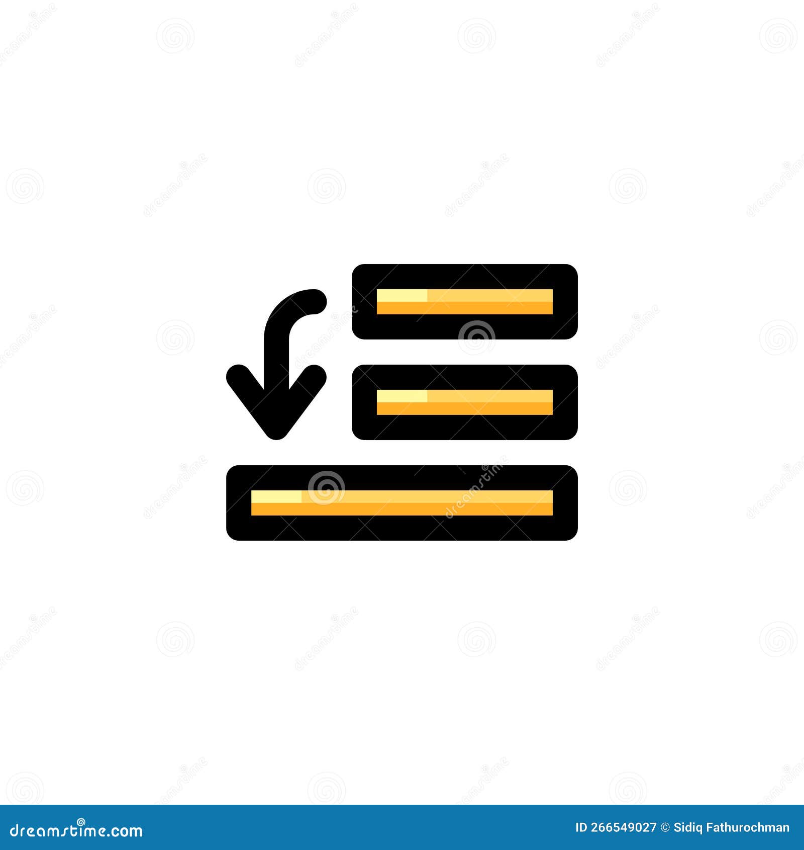 Lower One Step Icon stock vector. Illustration of frame - 266549027
