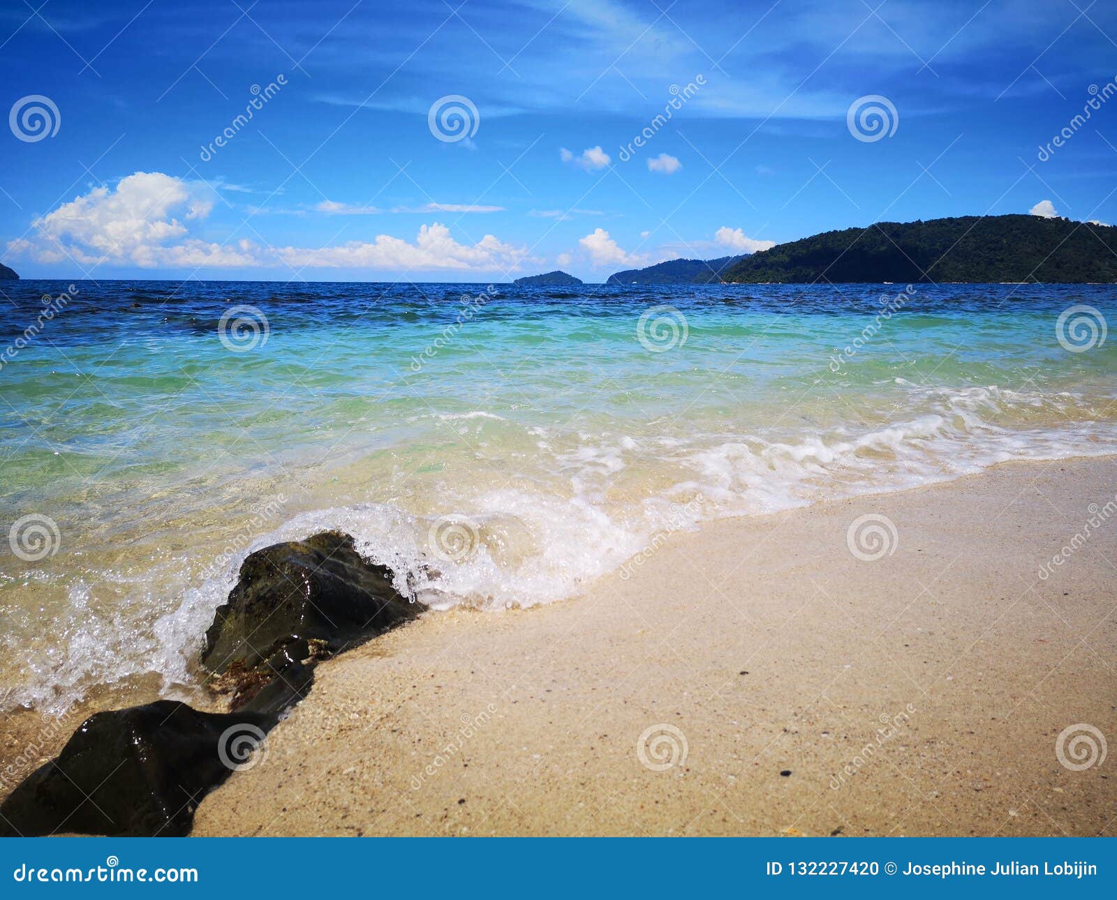 Closeup and Observe Waves As they Break on the Shore. Stock Photo ...