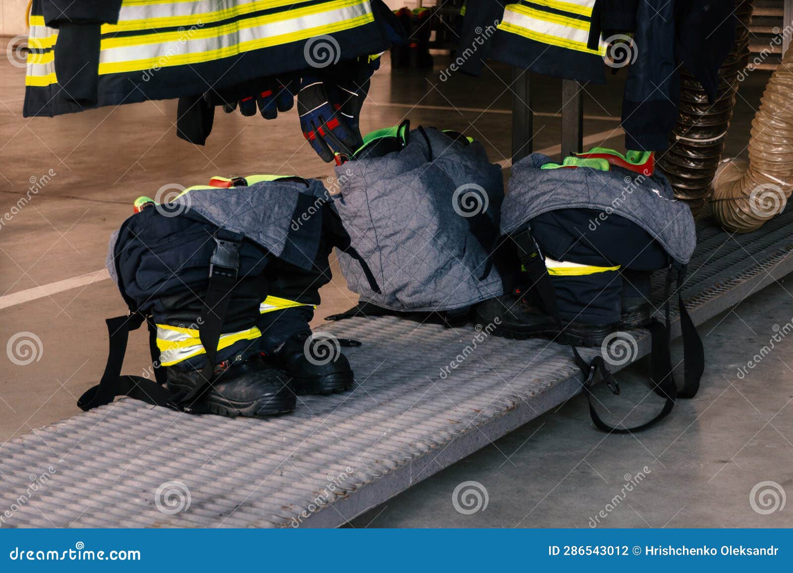 The Lower Part of the Overalls of Firefighters Stock Photo - Image of ...