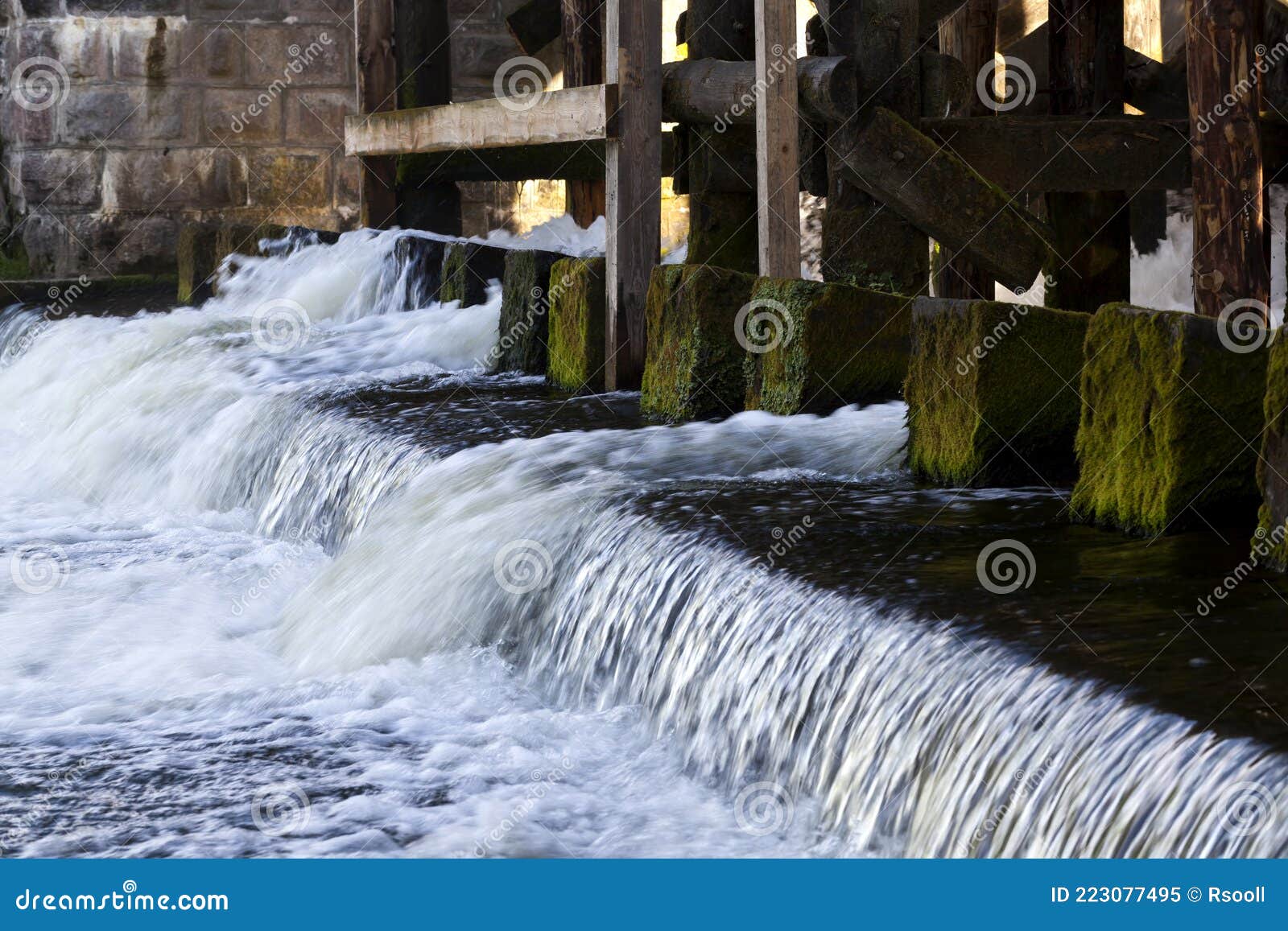 The Lower Part of a Small Dam Stock Image - Image of structure, stones ...