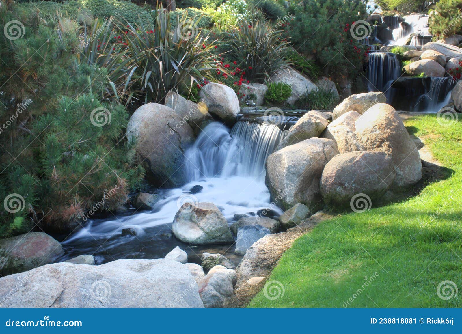 Lower Portion of the Beautiful Redhawk Waterfall Stock Image - Image of ...
