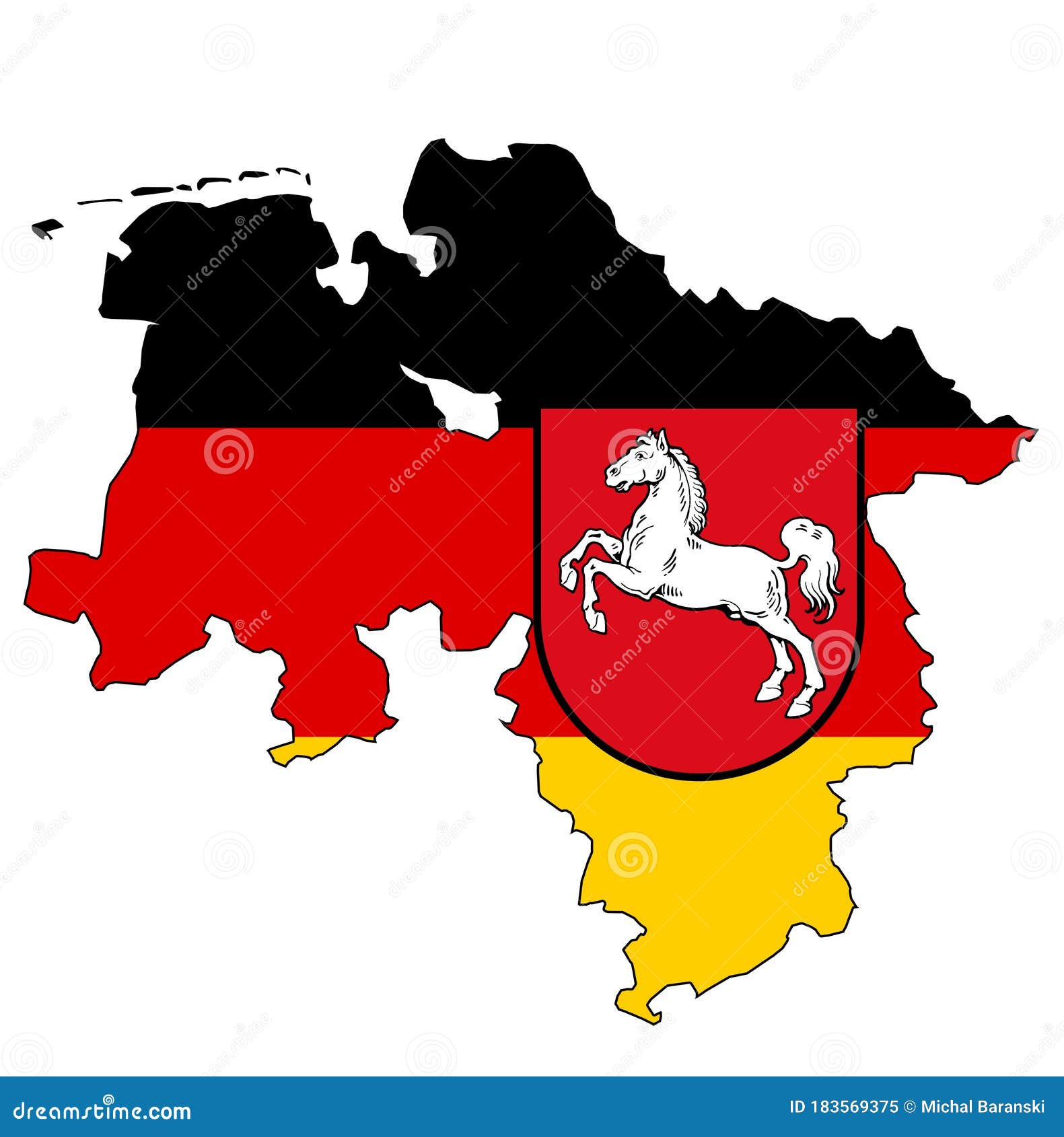 Lower saxony map stock illustration. Illustration of europe - 183569375