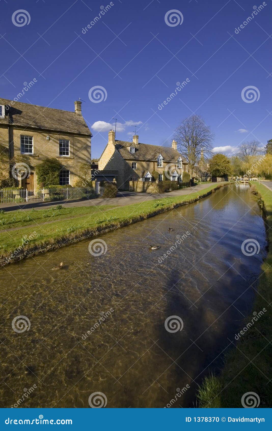Lower Slaughter Village the Cotswolds Stock Photo - Image of kingdom ...
