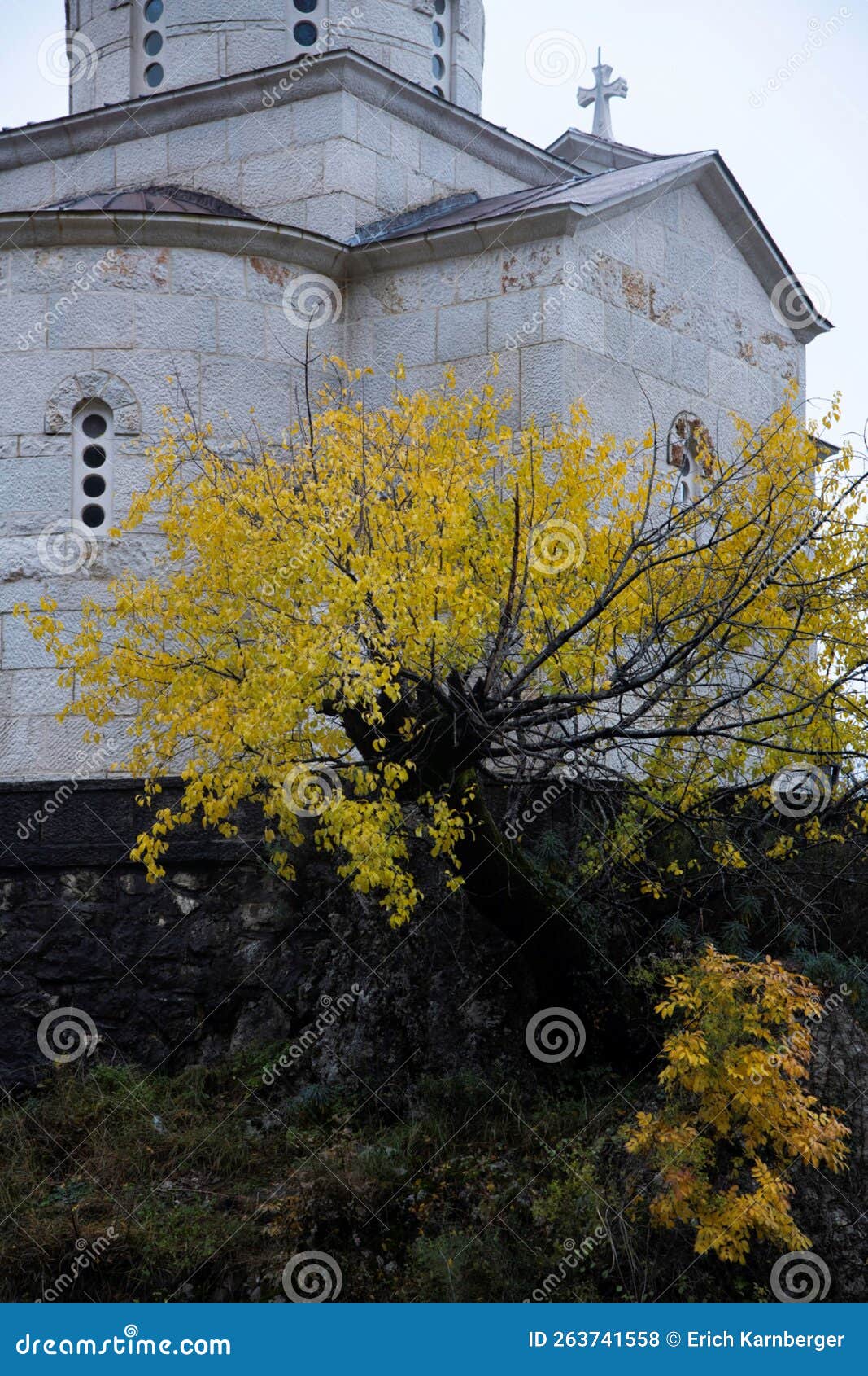 Small Monastery in Ostrog stock photo. Image of facade - 263741558