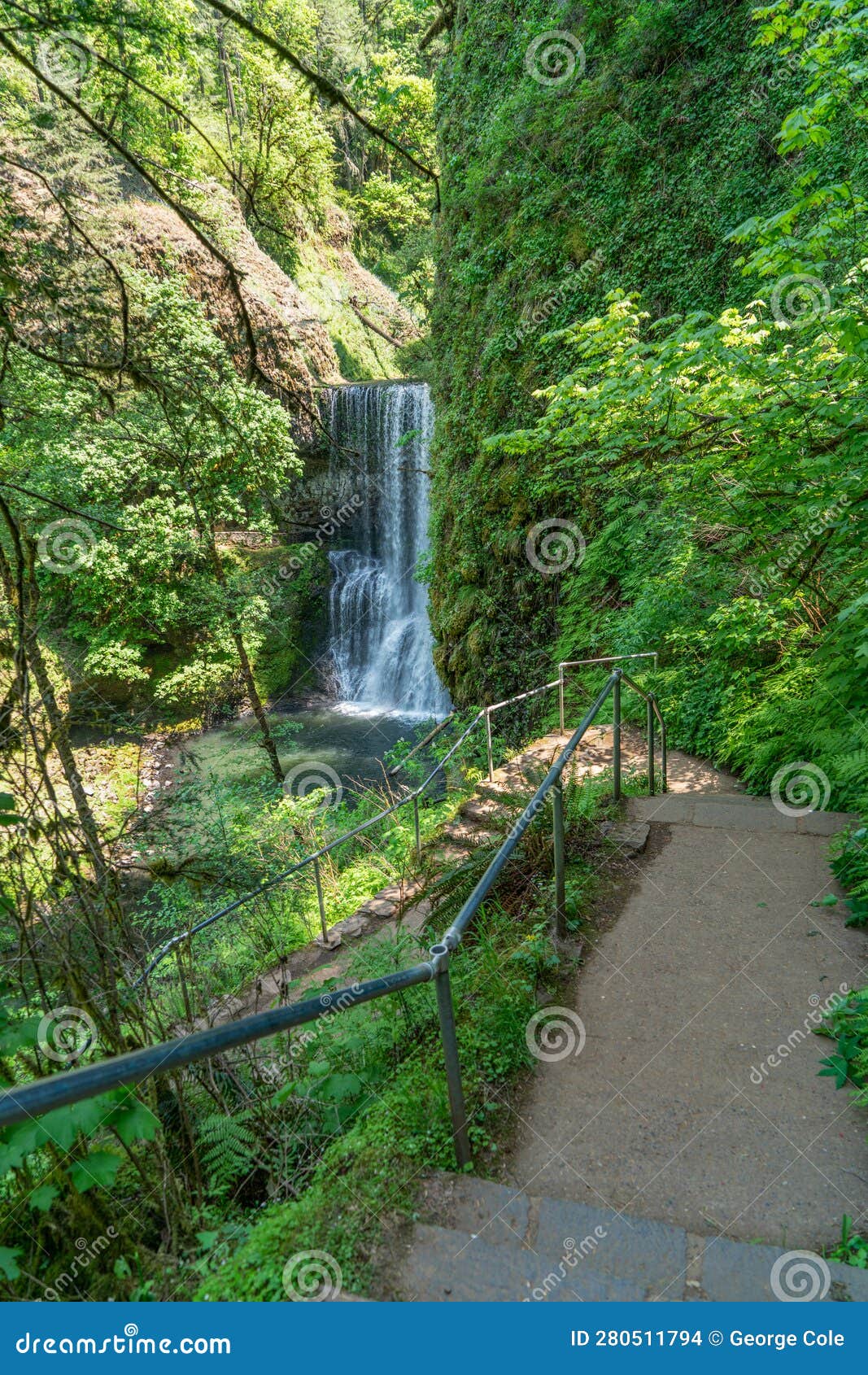 Lower South Falls Stairs 3 stock photo. Image of lower - 280511794