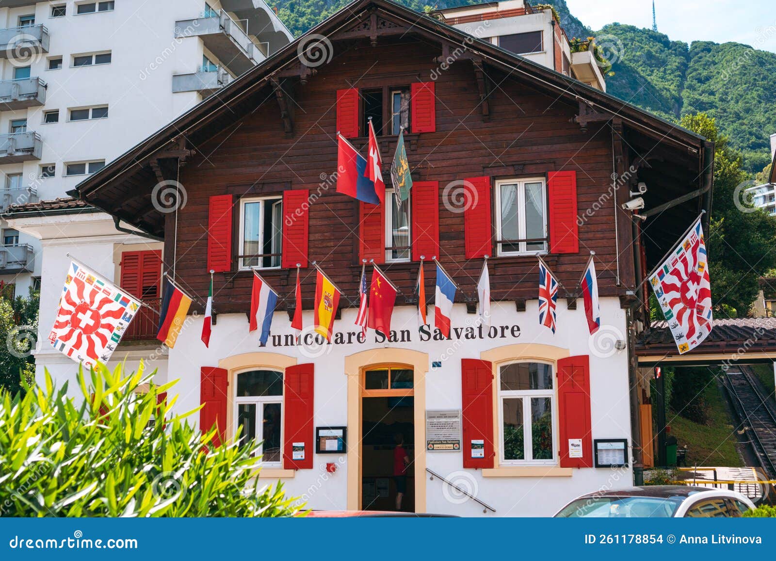 Lower Station for the Monte San Salvatore Funicular in Paradiso, Lugano ... Lower Station for the Monte San Salvatore Funicular in Paradiso, Lugano ...