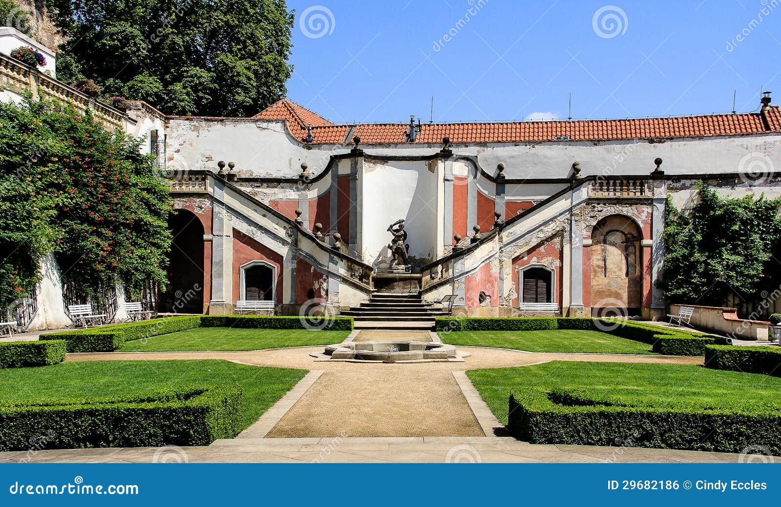 Lower Terrace stock photo. Image of czech, ramparts, fountain - 29682186