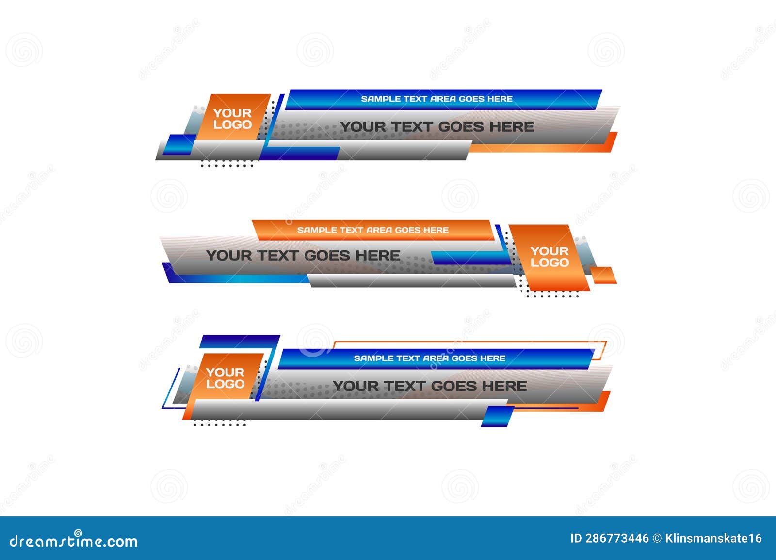 Lower Third Bar with Modern Geometric Banner Design Template Stock ...