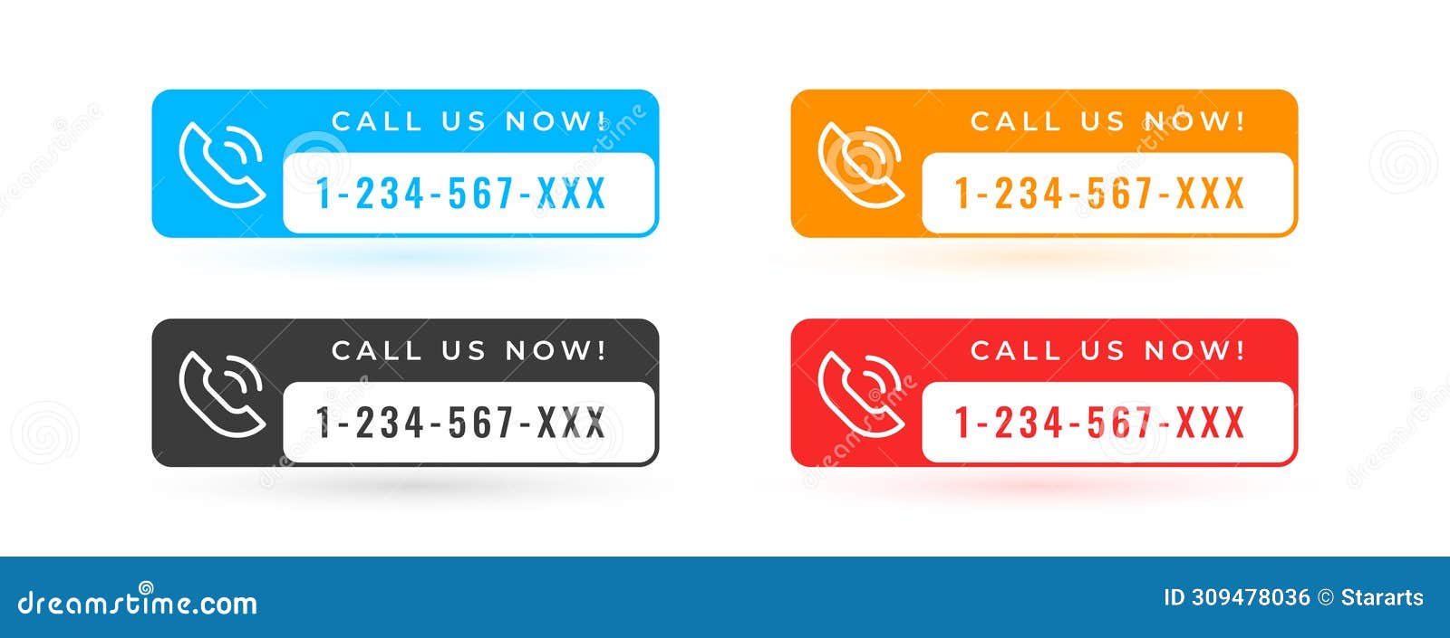 Lower Third Call Us Now Header for Web Communication Stock Vector ...