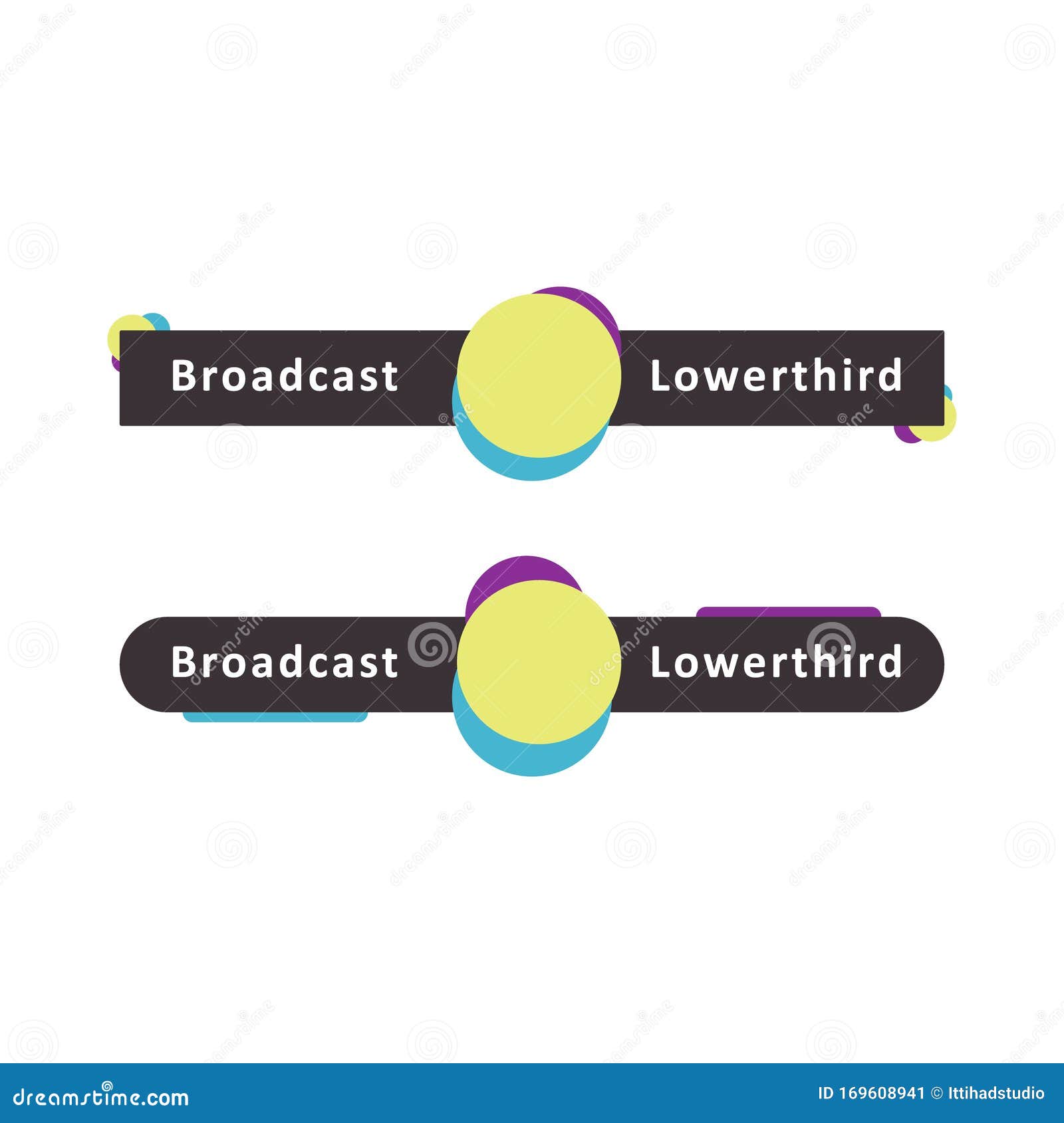 Set of lowerthird design stock vector. Illustration of design - 169608941