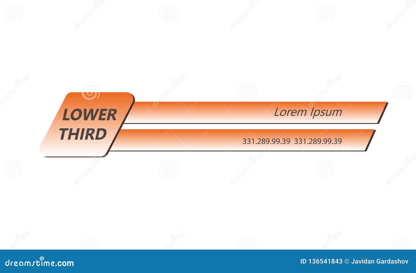 Lower Third Design Template. Vector Illustration. Eps 10 Stock ...