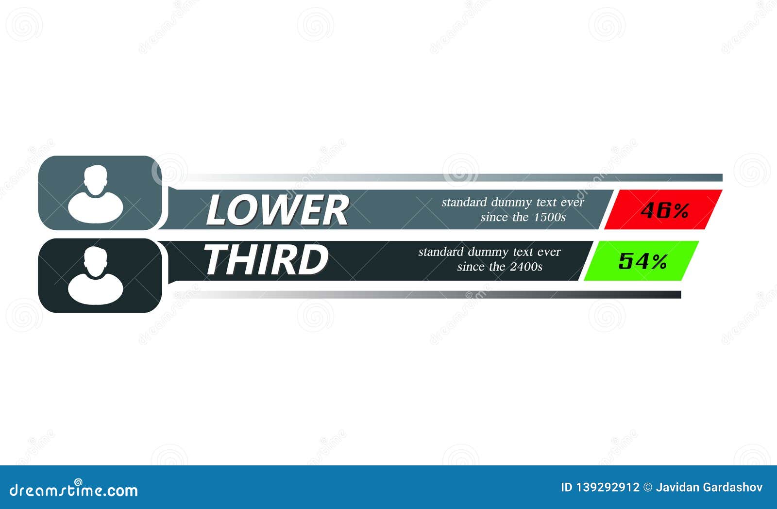 Lower Third Design Template. Vector Illustration. Eps 10 Stock ...