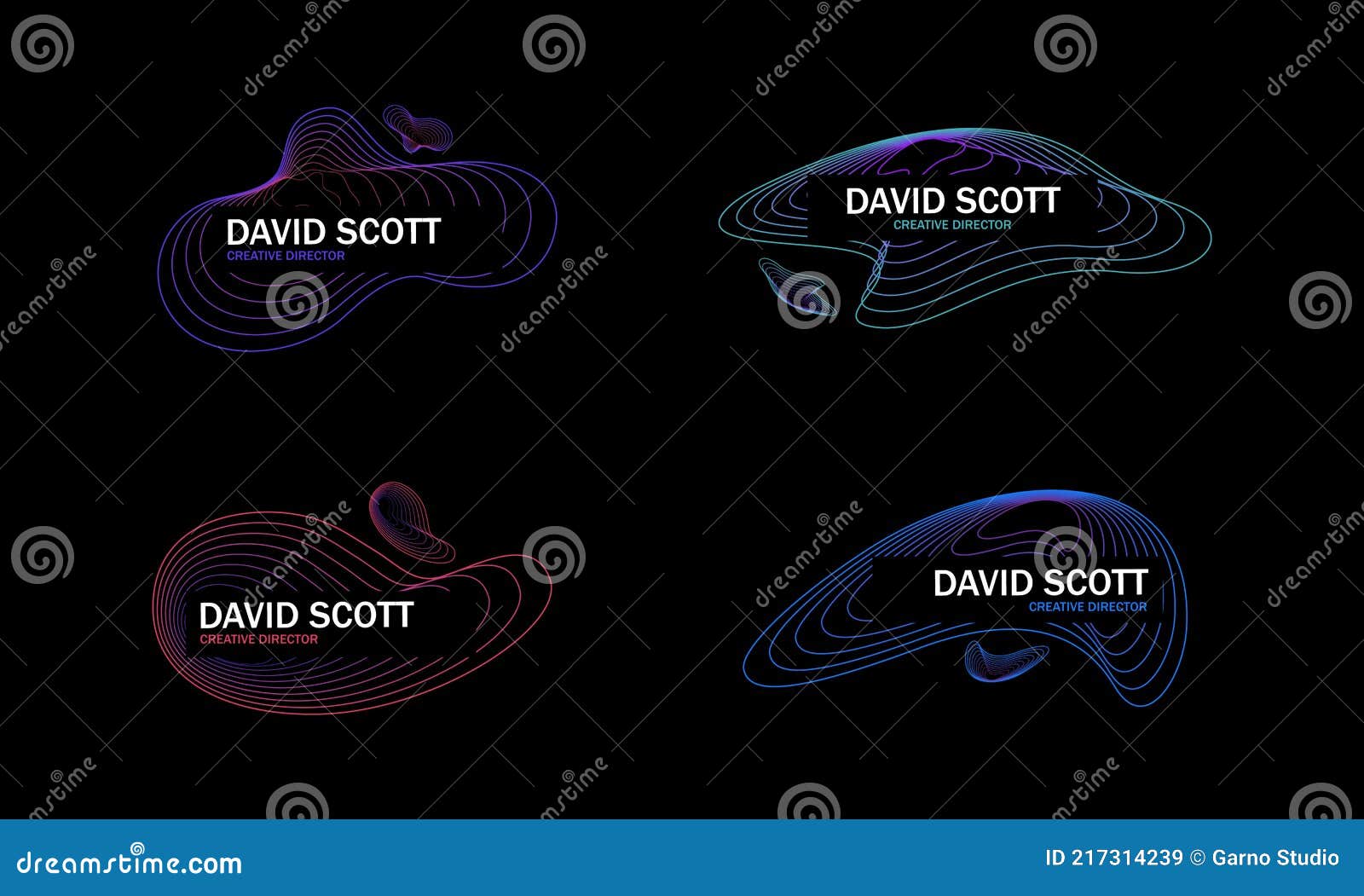 Lower Third Set of Four Modern Dynamic Name Templates Stock Vector ...