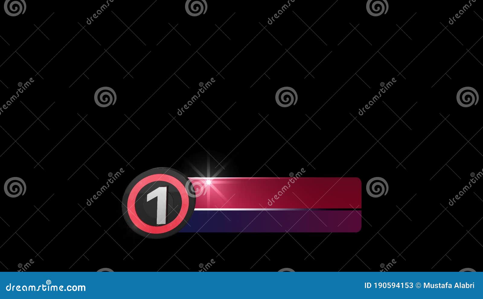 3D Numbers Lower Third stock video. Video of black, lower - 190594153