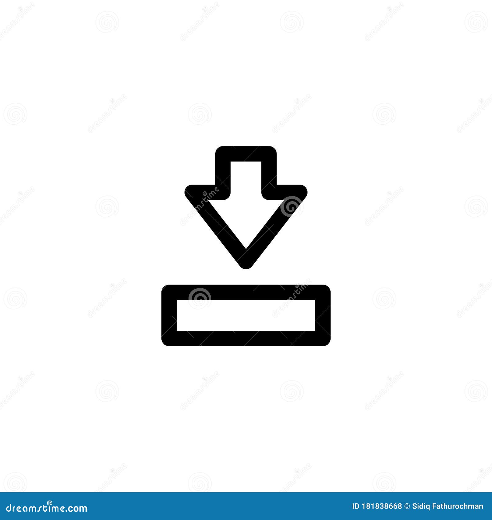 Lower to Bottom Icon stock vector. Illustration of direction - 181838668
